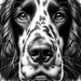 English Setter Clipart, Vector Illustration Bundle, English Setter Face ...