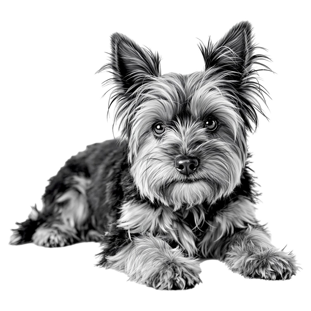 Yorkie Dog Svg Portrait Bundle, Laser Cut Diy Project Design, Digital ...