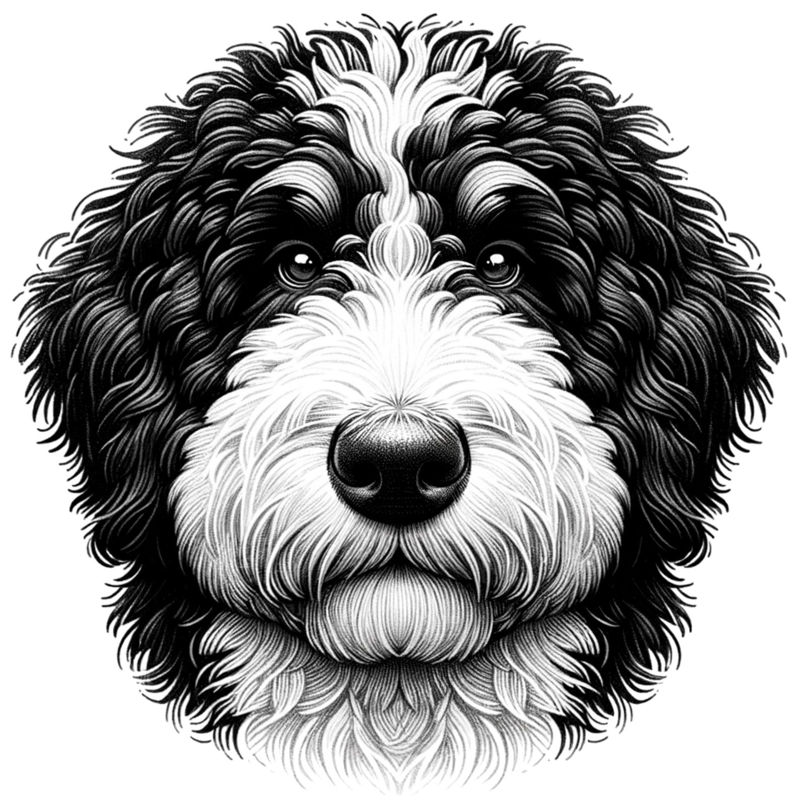 Bernedoodle Clipart Dog SVG Bundle: Laser Cut Design (digital Download ...