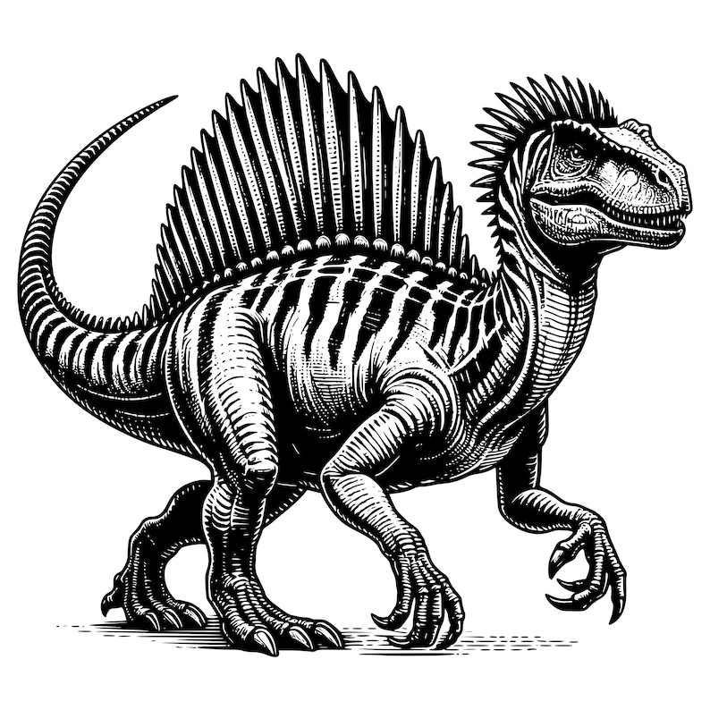Spinosaurus Svg Png Laser Cut Diy Design Bundle, Printable Wall Art ...