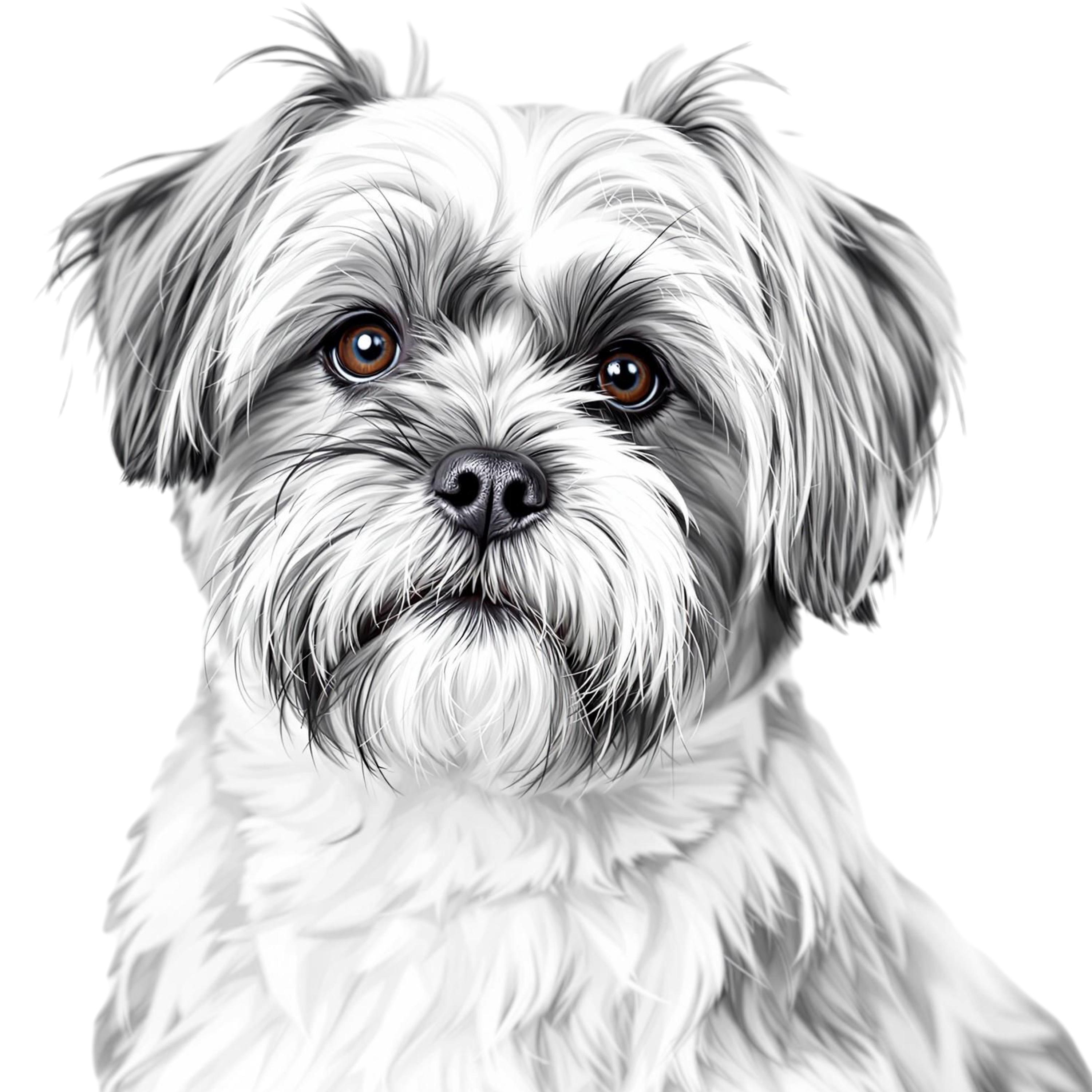 Lhasa Apso Dog Portrait SVG Bundle: Laser Cut Design (digital Download ...