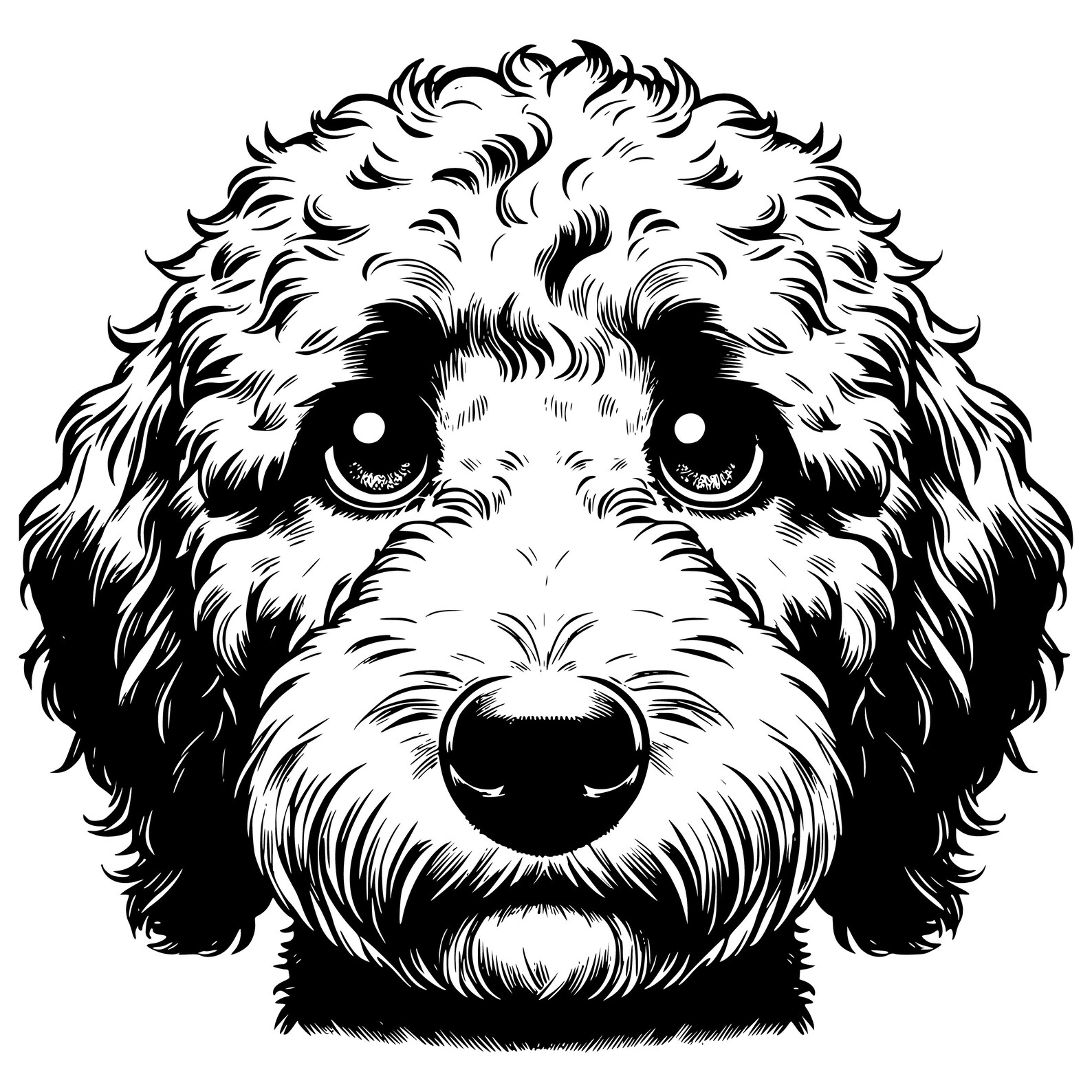 Goldendoodle Dog Portrait Svg Bundle, Laser Cut Design, Printable Art ...