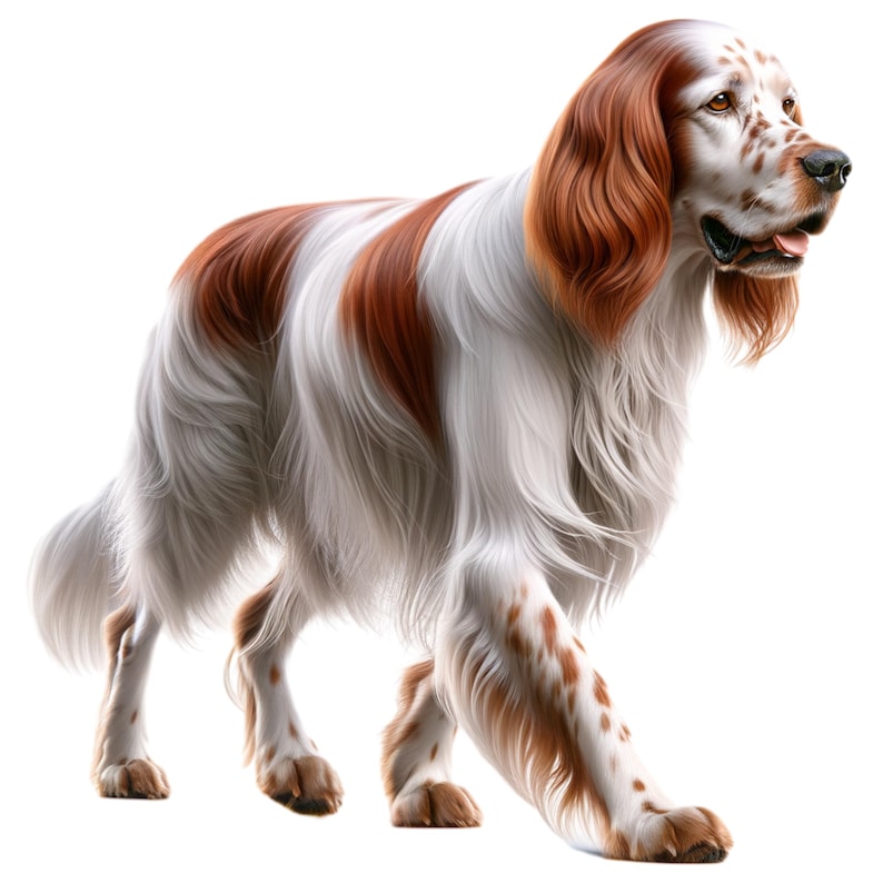 English Setter Clipart, Vector Illustration Bundle, English Setter Face ...