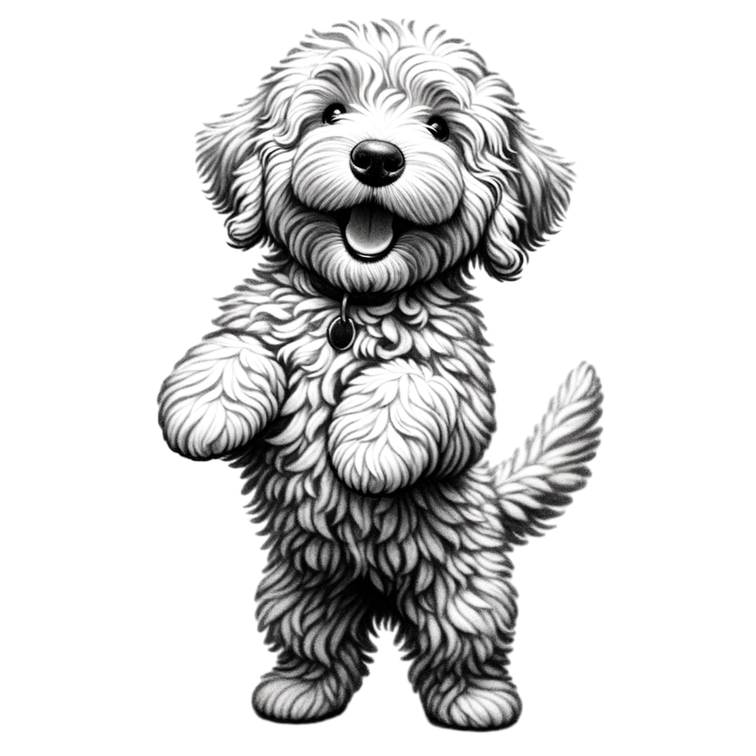 Goldendoodle Design Dog Clip Art Bundle, Printable Wallart, Digital ...