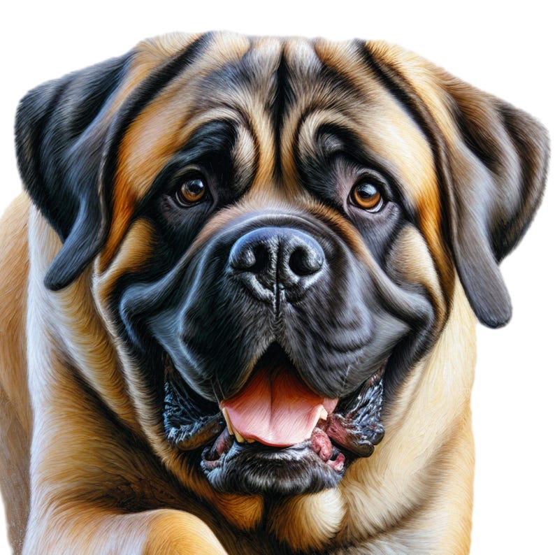 English Mastiff Dog Art Svg Bundle, Laser Cut Design Digital Download ...