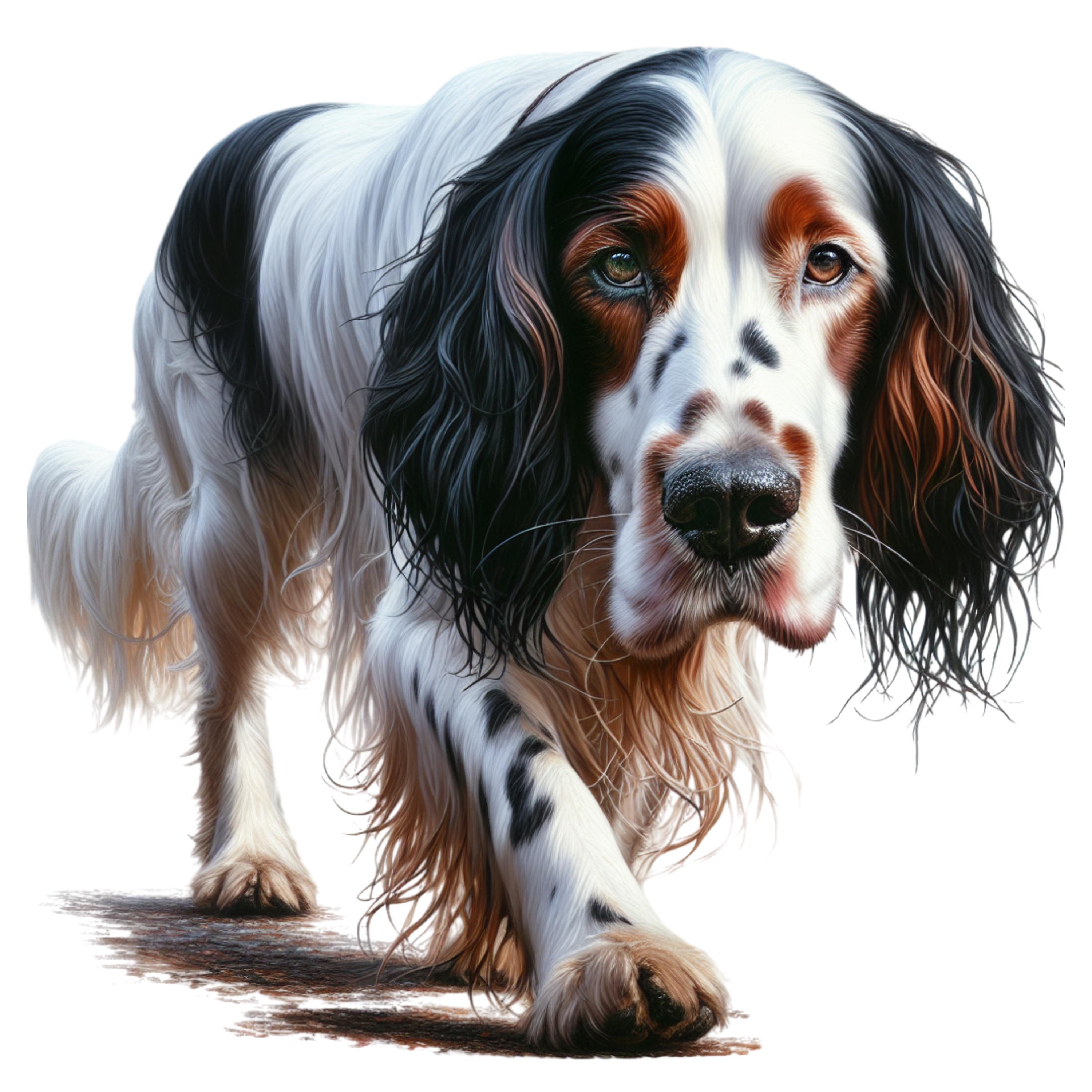 English Setter Clipart, Vector Illustration Bundle, English Setter Face ...