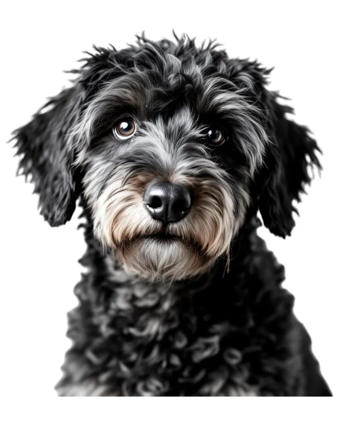 Schnoodle Dog Clipart Bundle: Fine Line Portrait (svg, Png, Pdf, Jpg ...