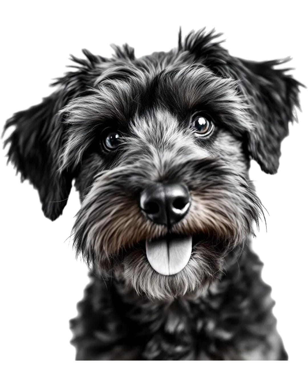 Schnoodle Dog Clipart Bundle: Fine Line Portrait (svg, Png, Pdf, Jpg ...
