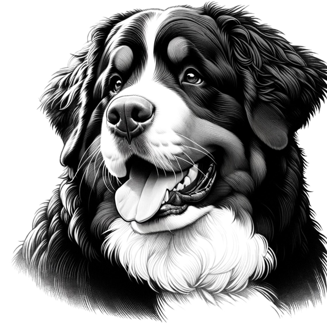 Bernese Mountain Cllipart Svg Bundle: Laser Cut Design on Metal Wood ...