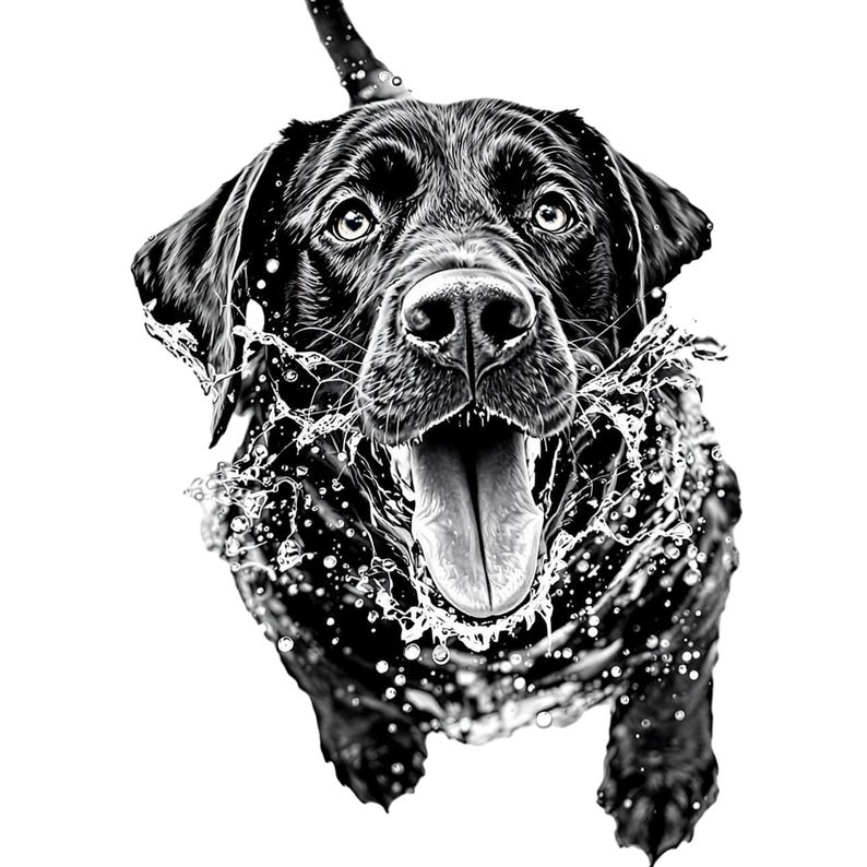 Black Labrador Dog Svg Clipart Portrait Bundle, Diy Laser Cut Design ...