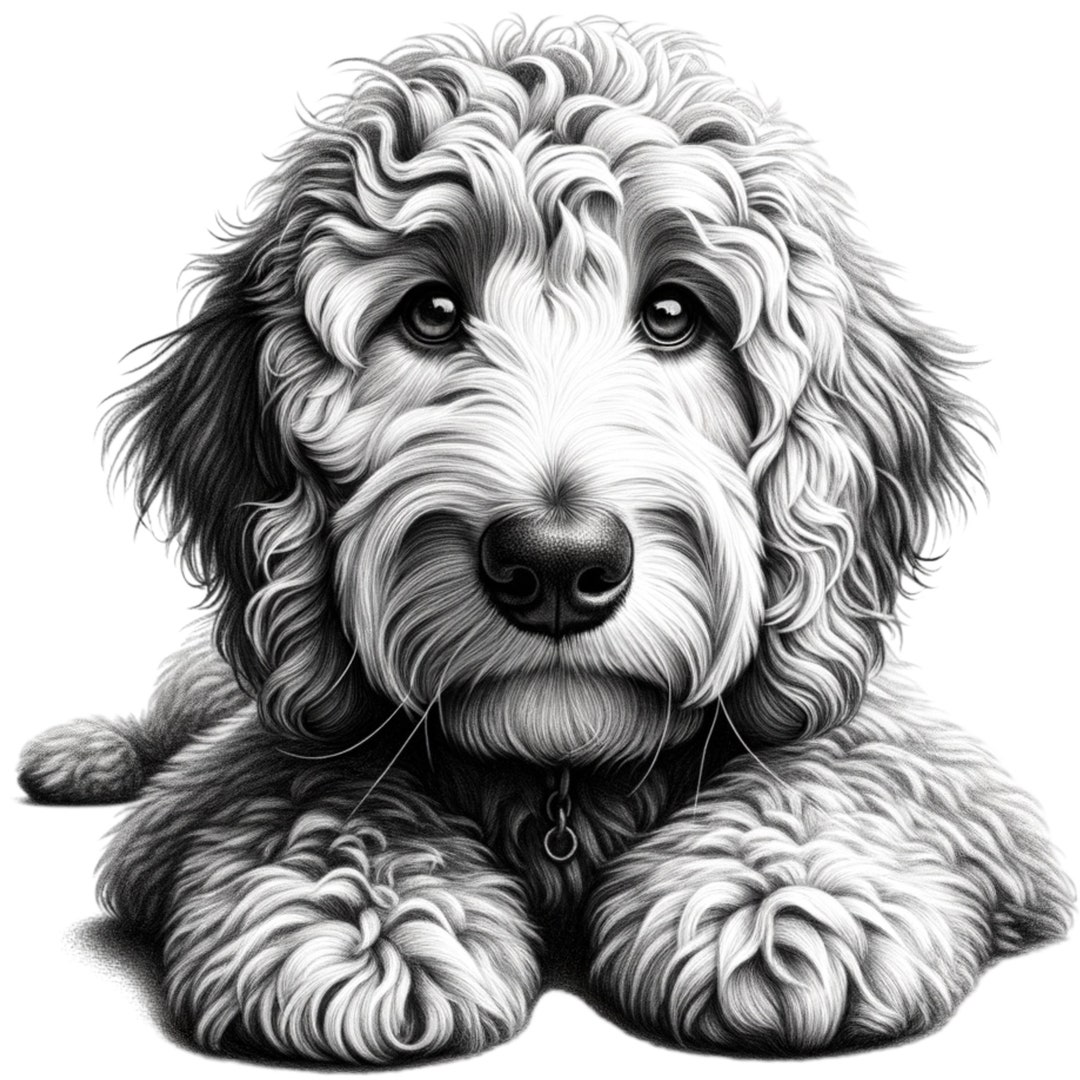Goldendoodle Dog Portrait Svg Bundle, Laser Cut Design, Printable Art ...