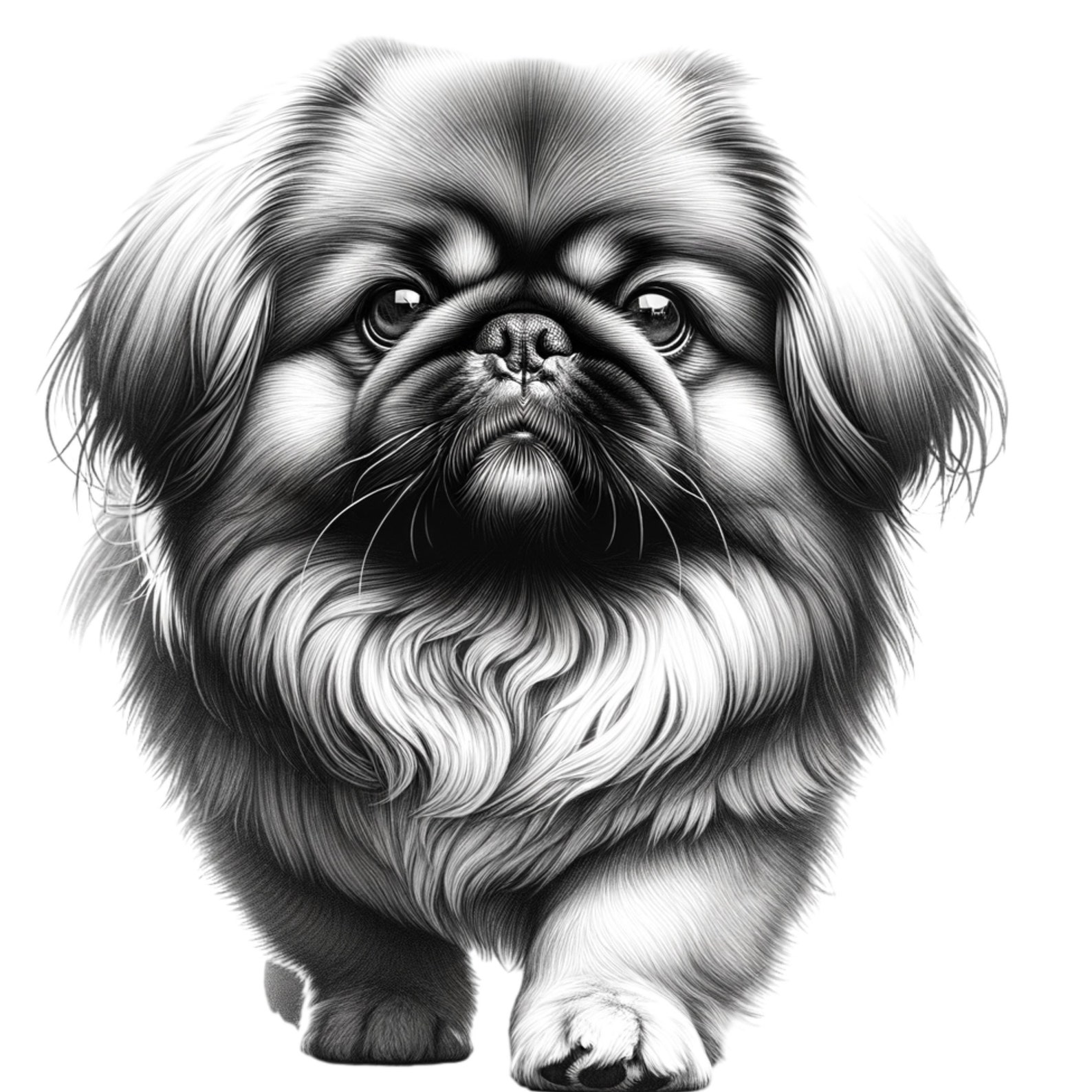 Pekingese Dog Gift Art Svg, Pekingese Digital Download Wall Art, Dog ...