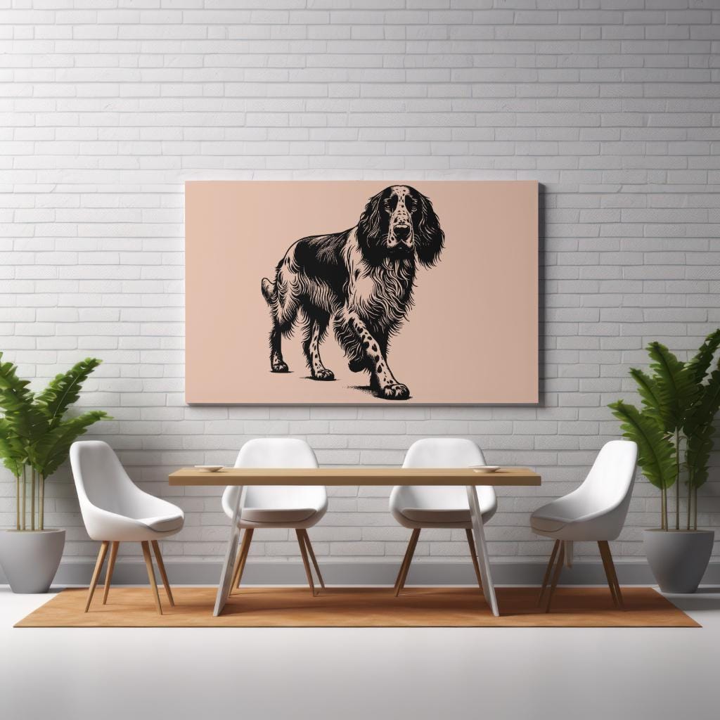 English Setter Clipart, Vector Illustration Bundle, English Setter Face ...