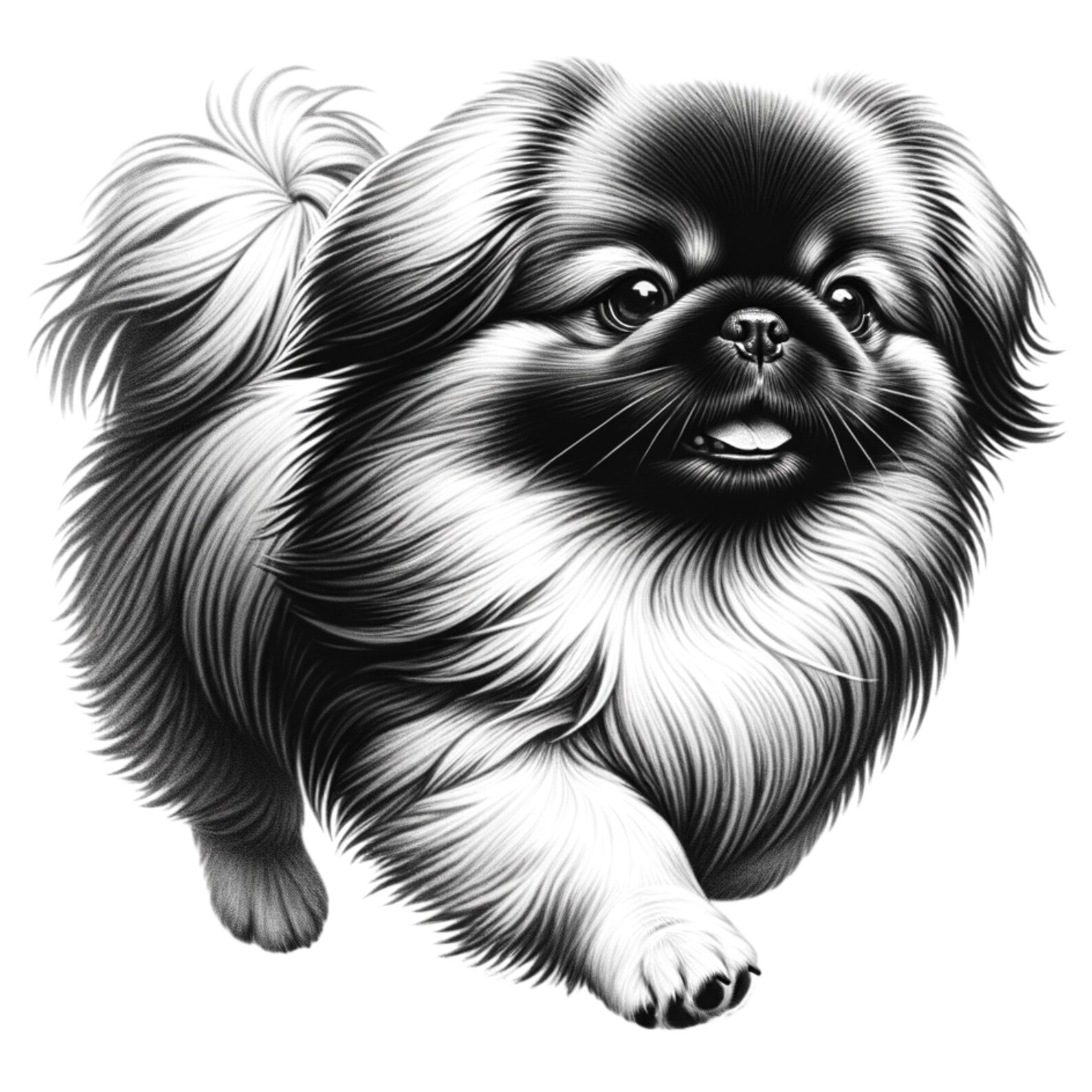 Pekingese Dog Gift Art Svg, Pekingese Digital Download Wall Art, Dog ...