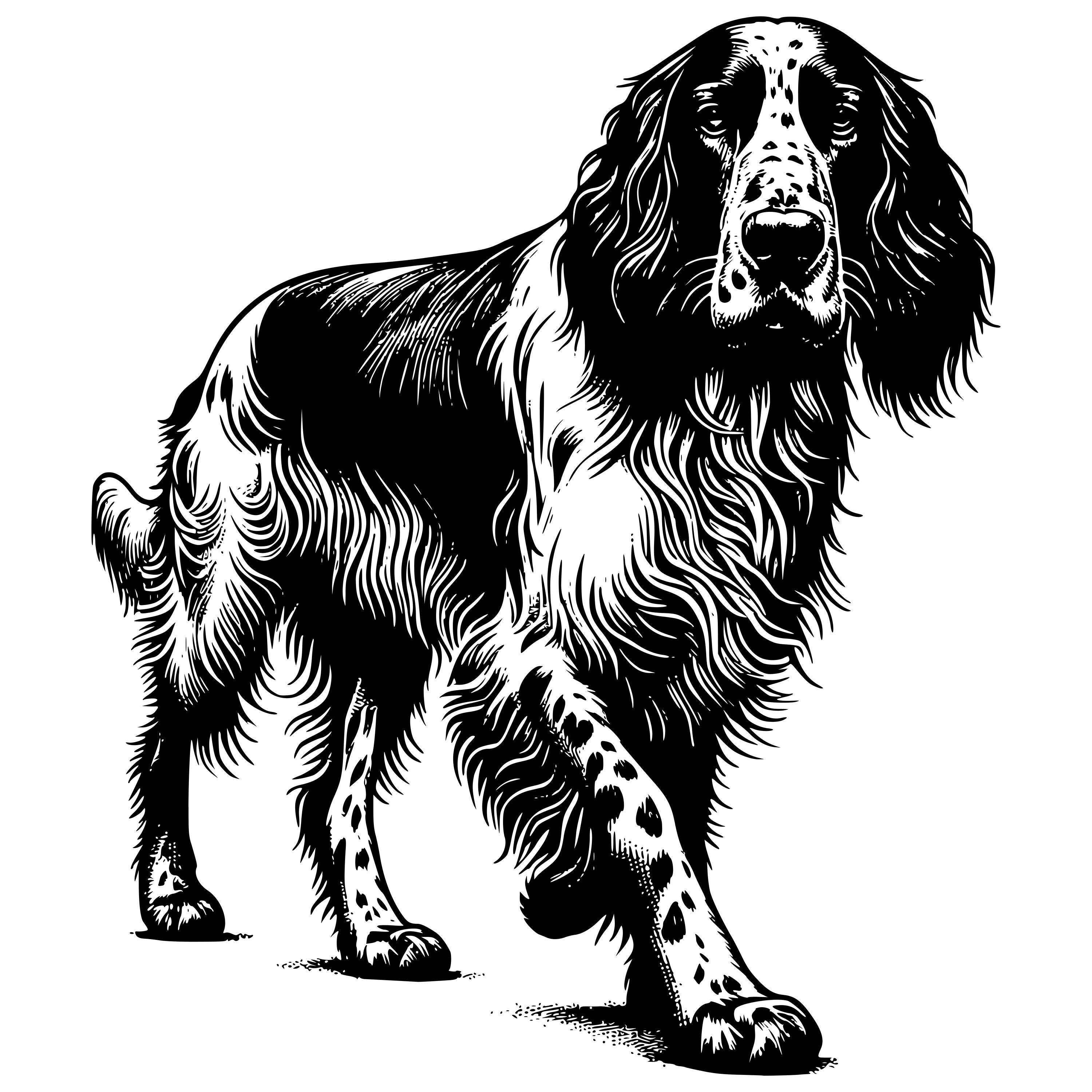 English Setter Clipart, Vector Illustration Bundle, English Setter Face ...