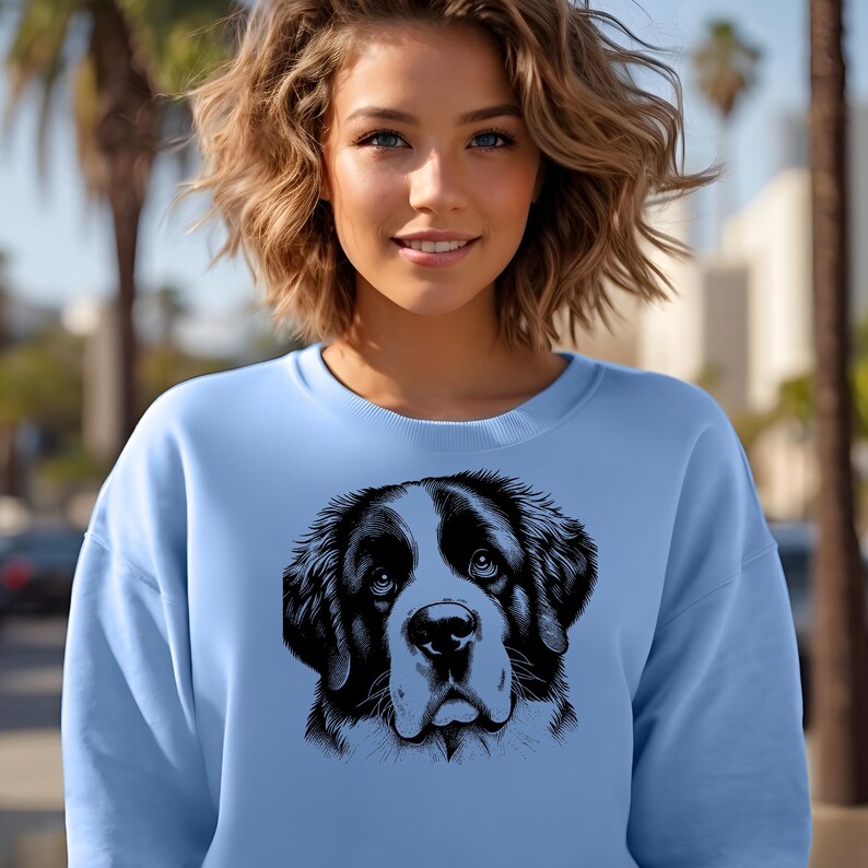 Saint Bernard Dog Vector Portrait Svg, Pet Tattoo Shirt Mug Design Gift ...