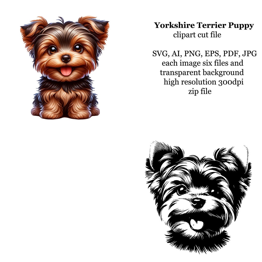 Yorkie Svg, Yorkie Cricut Cutting Files, Yorkie Vector File, Yorkie ...