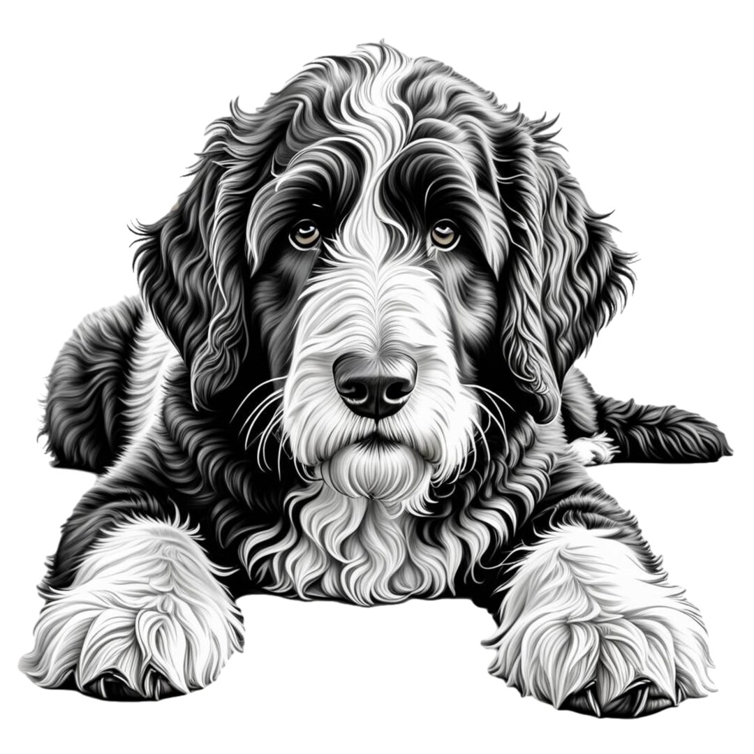 Bernedoodle Dog Clipart Gift Svg Bundle, Laser Cut Design, Wall Art ...