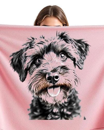 Schnoodle Dog Clipart Bundle: Fine Line Portrait (svg, Png, Pdf, Jpg ...