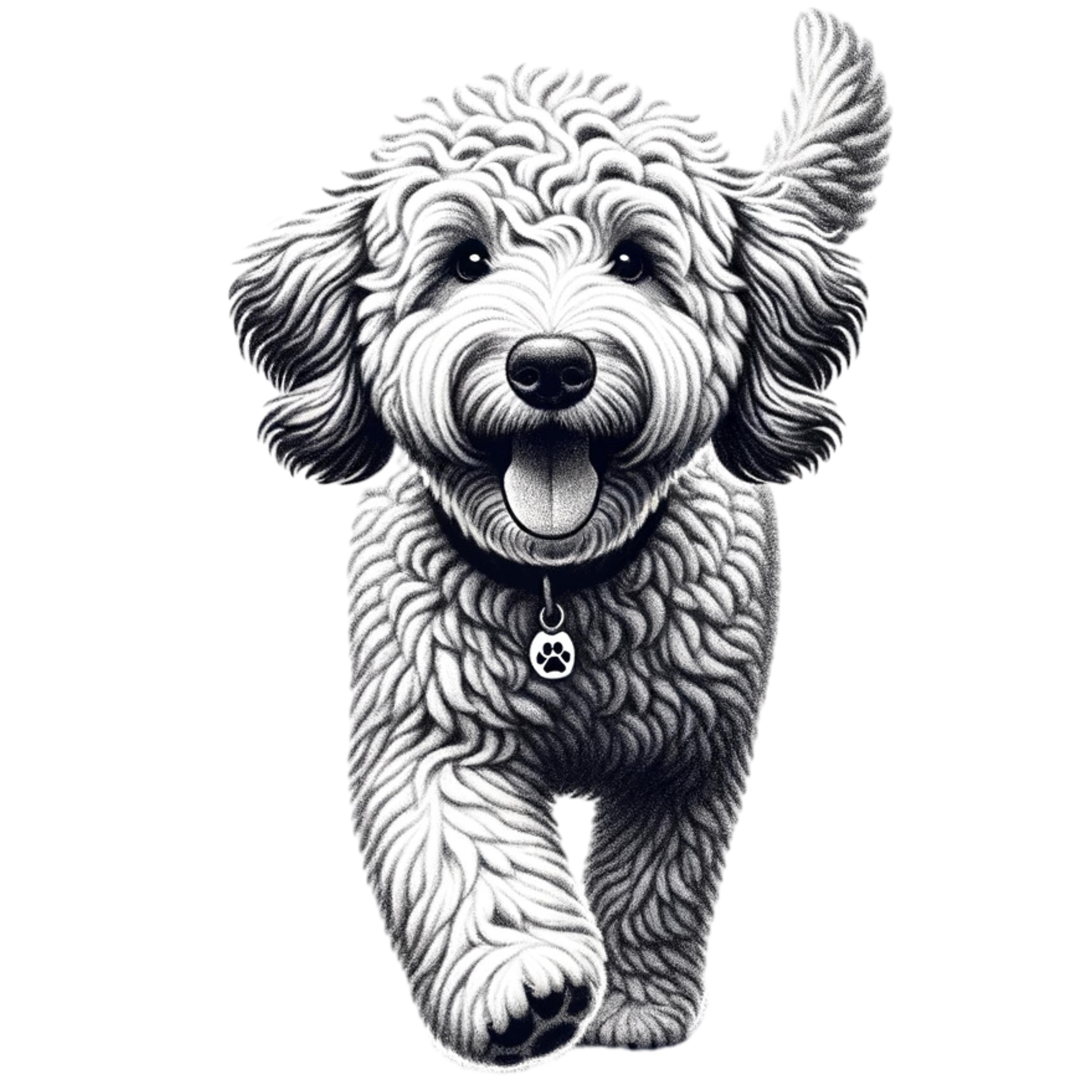 Golden Doodle Dog Personalised Svg Clip Art Bundle, Laser Cut Project ...