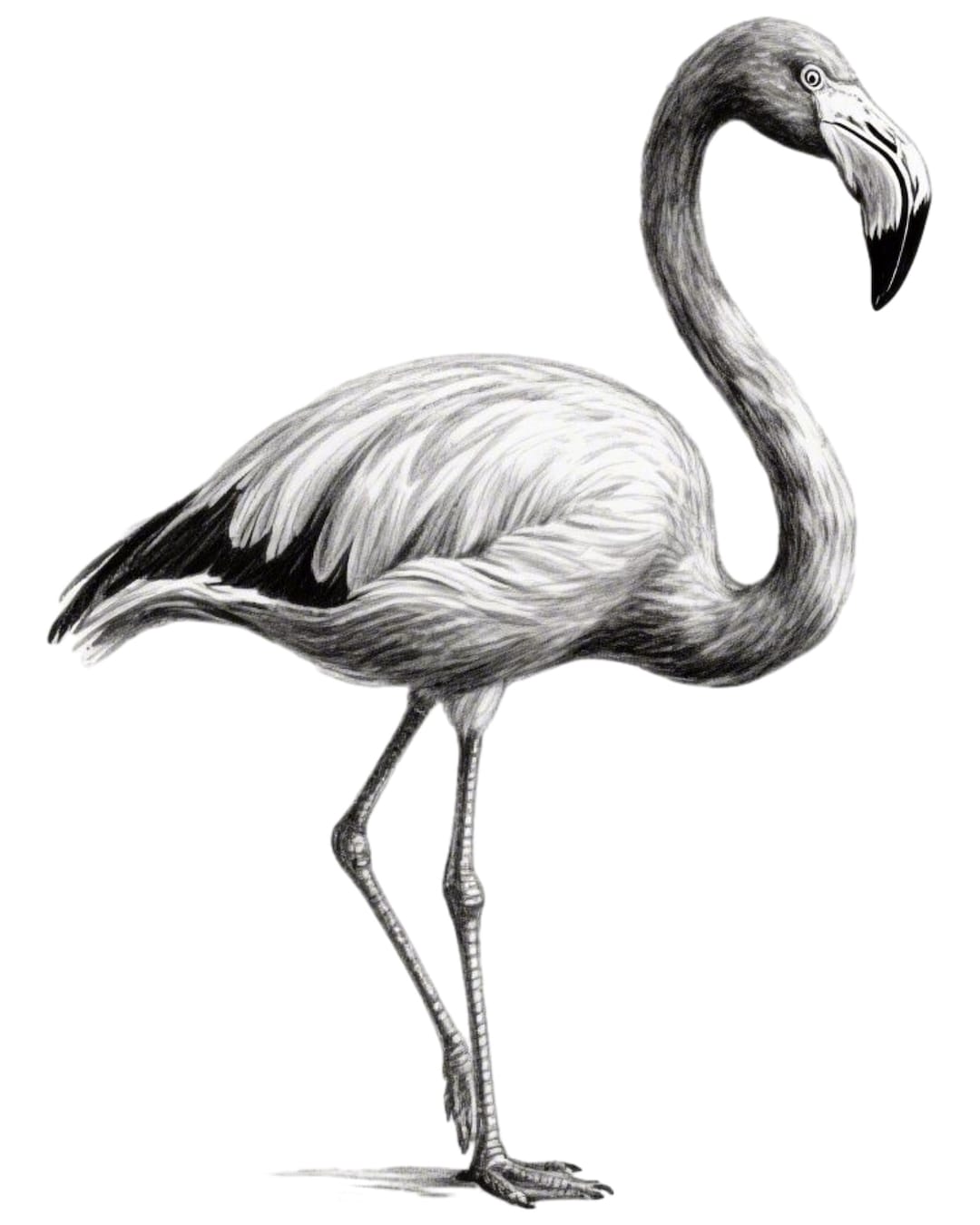 Flamingo Bird Profile Clip Art File Bundle, Laser Cut Printable Wallart ...