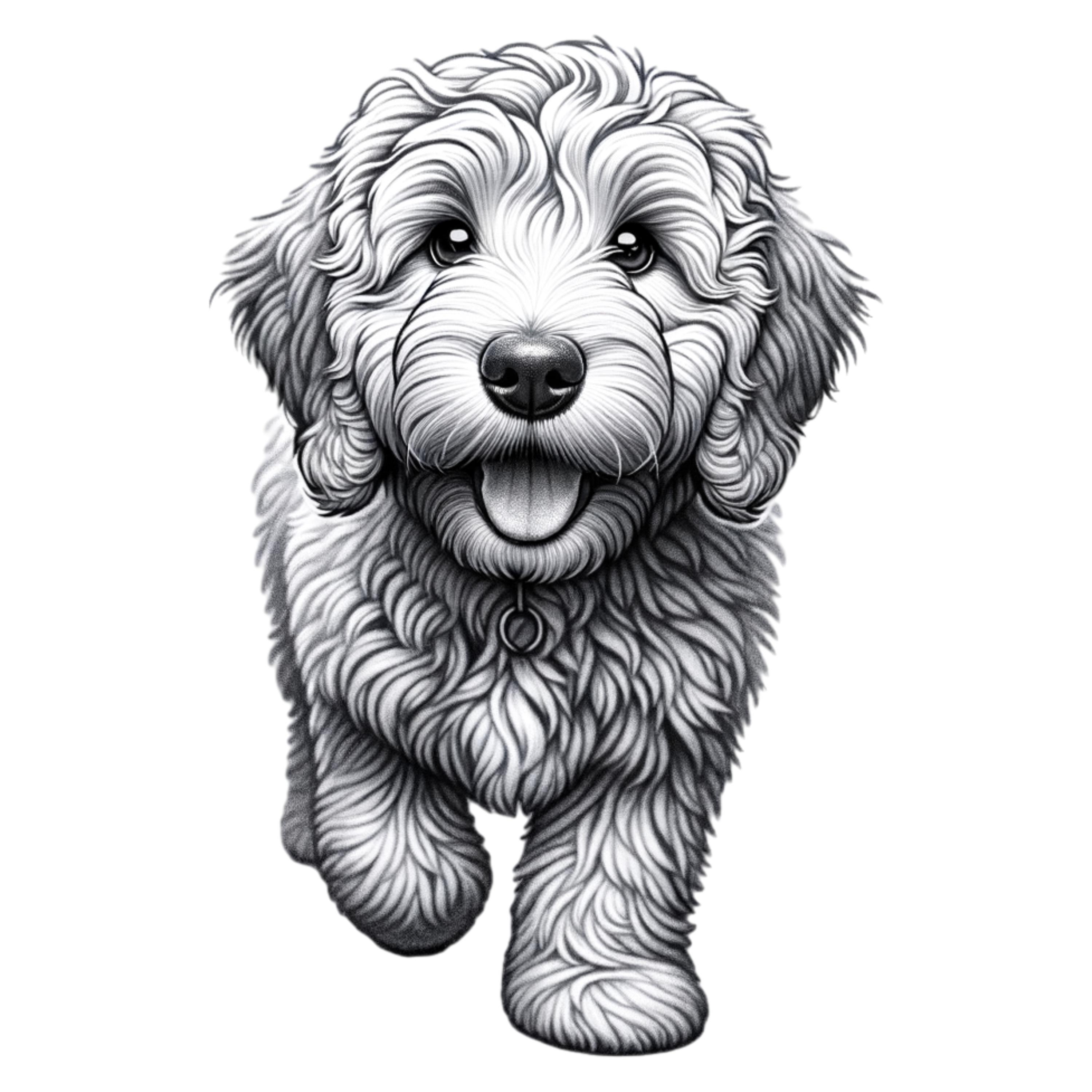 Goldendoodle Dog Svg Portrait Bundle: Laser Cut Design on Metal Wood ...