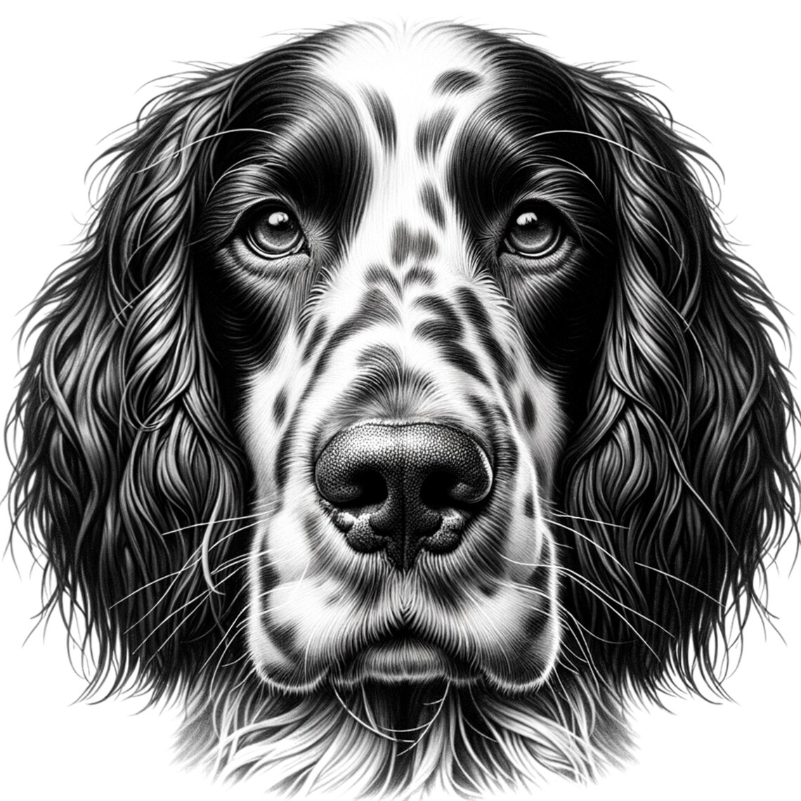 English Setter Dog Portrait SVG Bundle: Laser Cut Design (digital ...