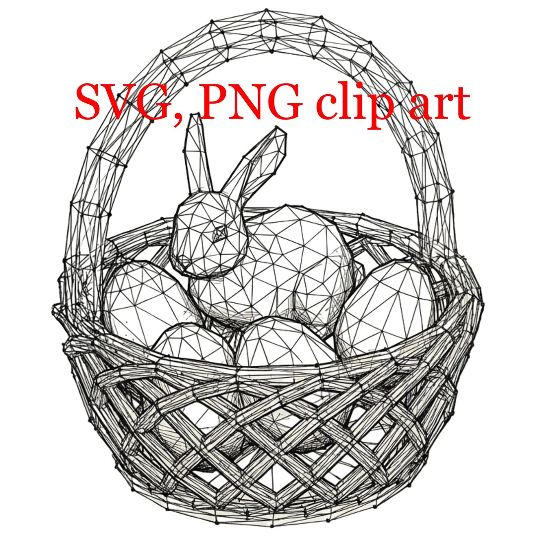 Easter Peek Bunny Egg Basket Bundle, Laser Cut and Printable Diy ...