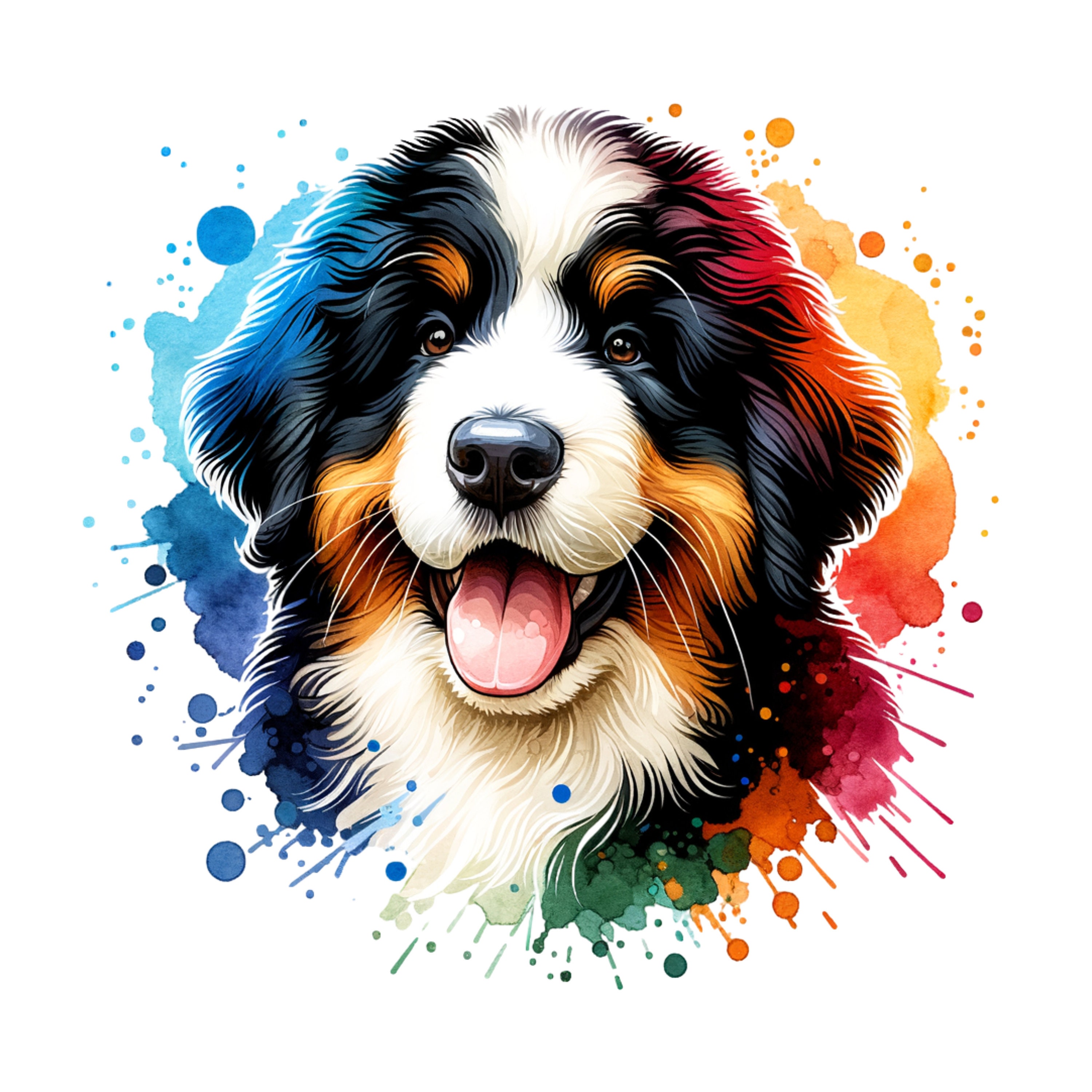 Bernedoodle Dog Clipart, Dog Breeds Svg, Doodle Mom SVG, Bernedoodles ...