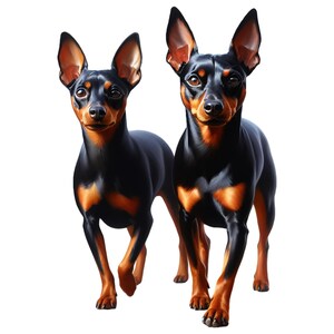 Pinscher Dog Clipart Svg Png File Bundle, Laser Cut Diy Project Design ...