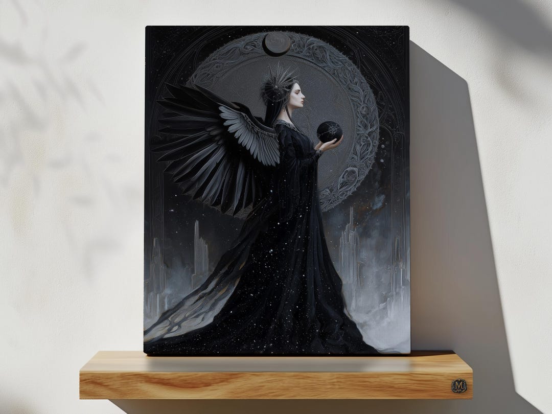 Nyx Primordial Goddess PRINT on Canvas or Premium Archival Paper, Art ...