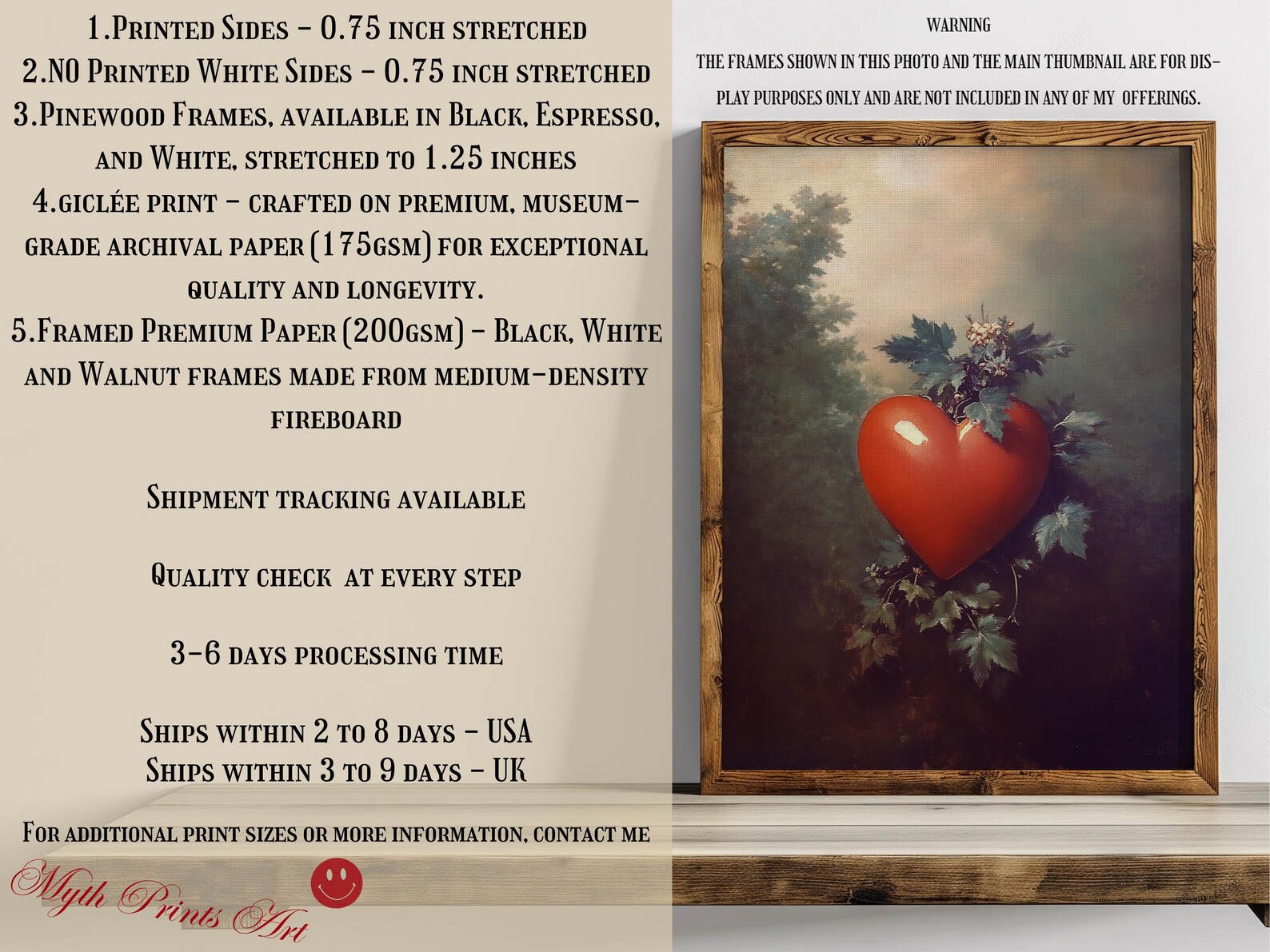 Moonlight Wildfire Print on Canvas or Premium Archival Paper, Moody ...