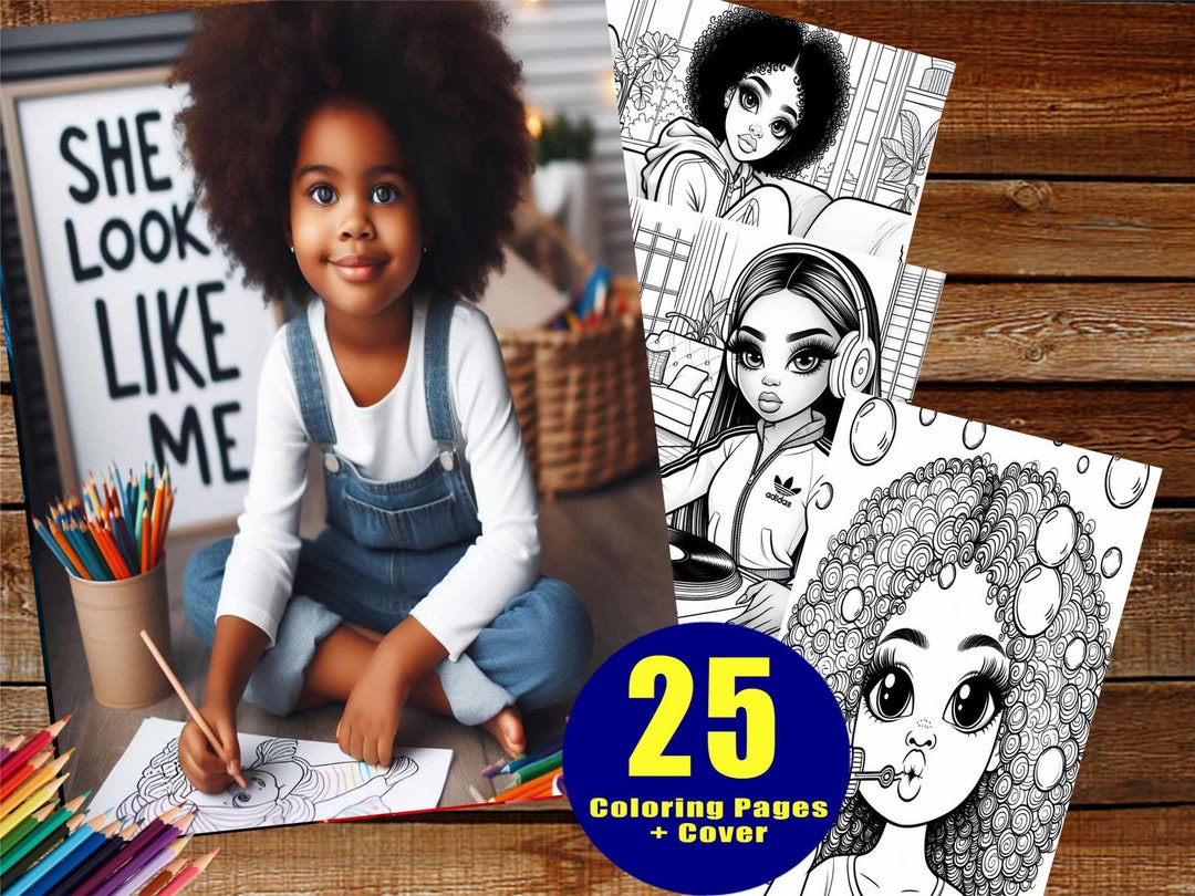 She Look Like Me Coloring Book - Etsy