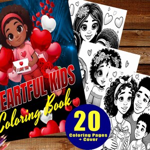 Heartful Kids Coloring Book L Printable Afro American Woman Coloring ...