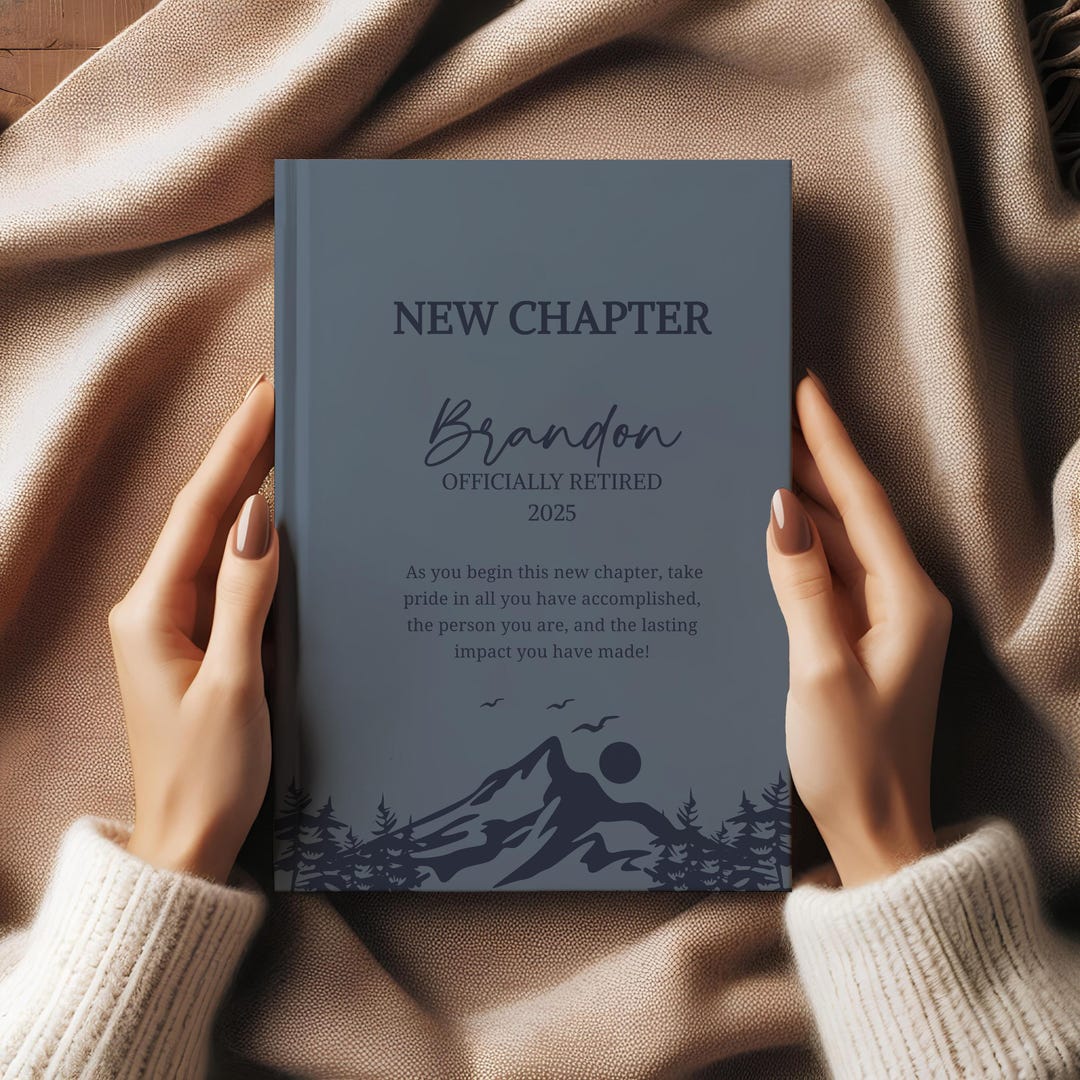 Personalized Retirement Journal | Custom New Chapter Nature Hardcover ...