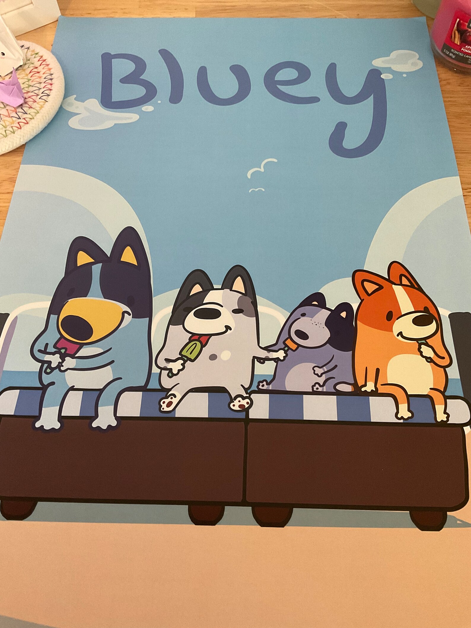 Bluey Popsicle Poster - Etsy UK