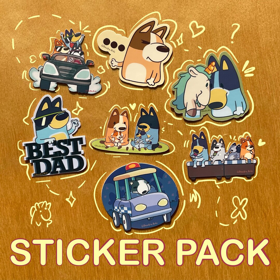 Bluey Sticker Pack - Etsy