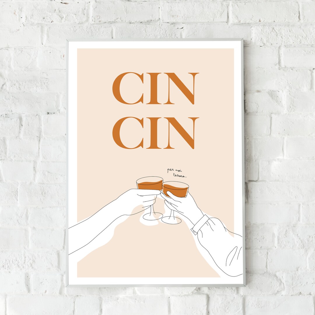 CIN CIN Italian Kitchen Poster A3 Printable Download Digital Graphic ...
