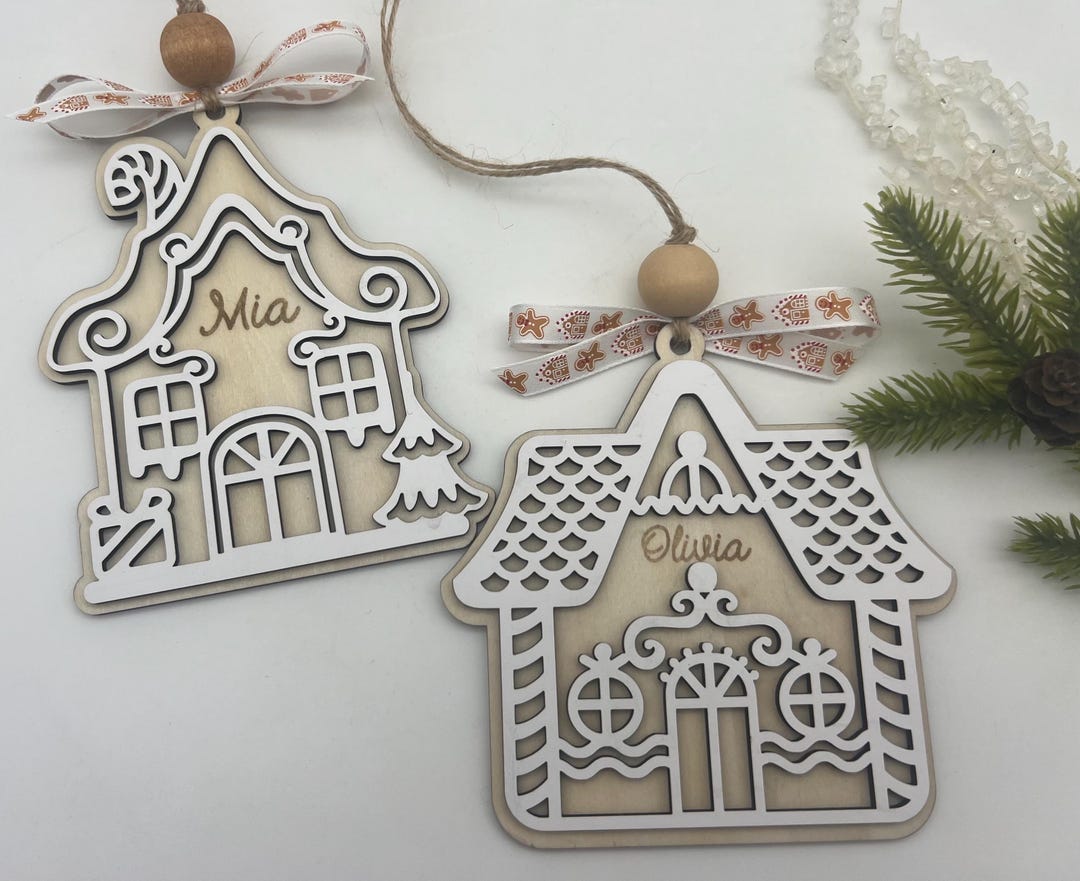 Personalized Gingerbread House Christmas Ornament - Etsy