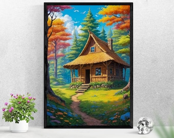 A Cute Hut in the Greenery / Tree, Photography, Photography Print, Fine ...
