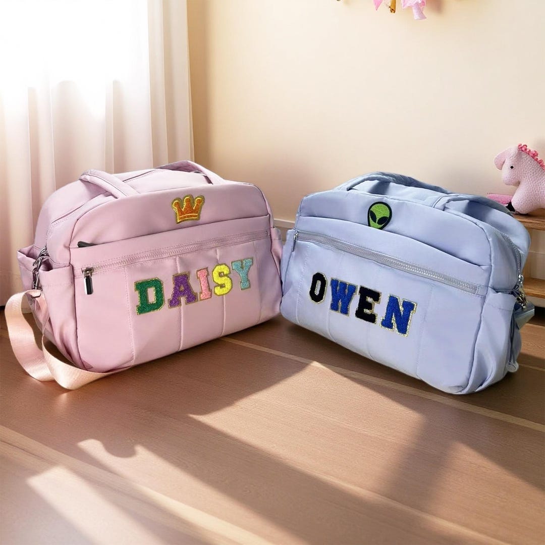 Custom Duffel Bag : Personalized Chenille Letter Duffel Bag, Ballet ...