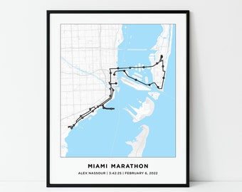 Dallas Marathon Course Map Personalized Dallas Marathon Route Map ...