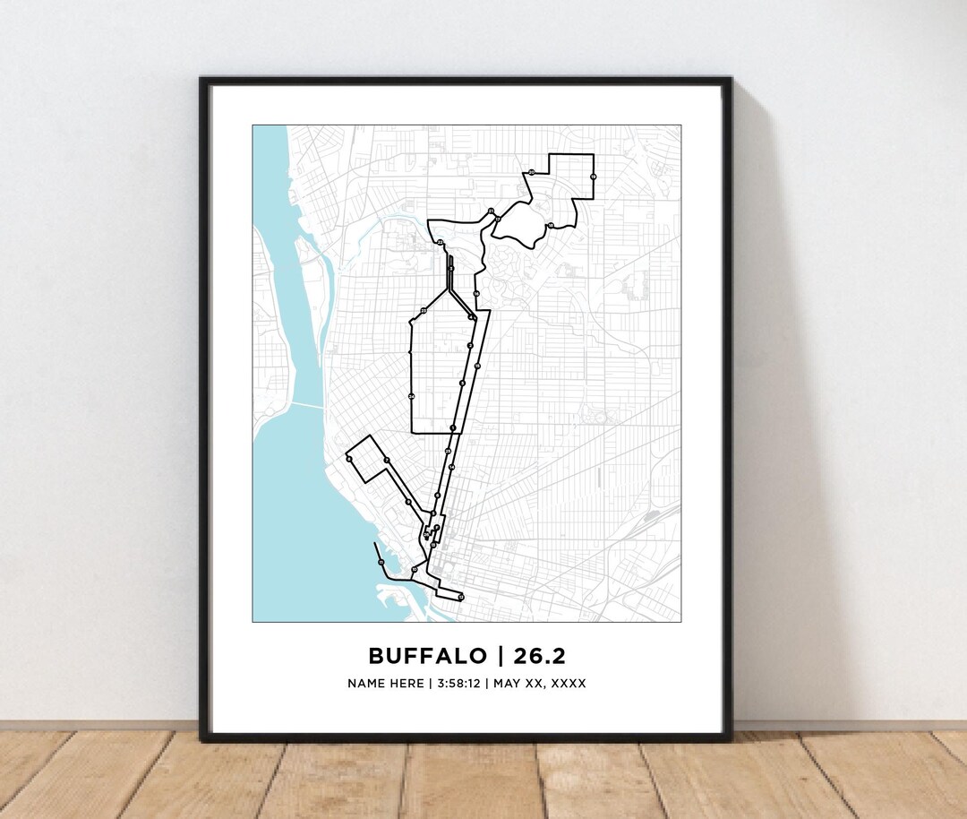 Buffalo 26.2 Marathoner Course Map | Personalized Buffalo Route Map ...