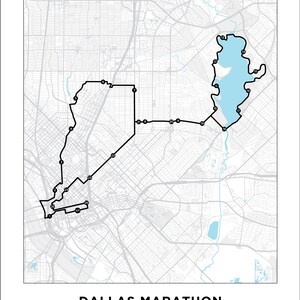 Dallas Marathon Course Map | Personalized Dallas Marathon Route Map ...