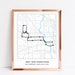 Dallas Marathon Course Map Personalized Dallas Marathon Route Map ...
