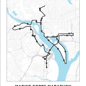 Marine Corps Marathon Course Map | Personalized Marine Corps Marathon ...