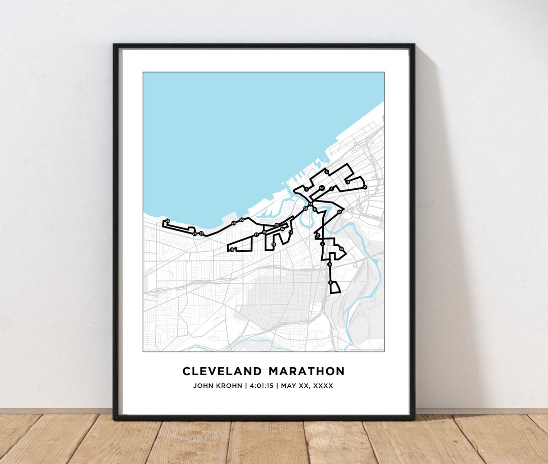 Cleveland Marathon Course Map | Personalized Cleveland Marathon Route ...