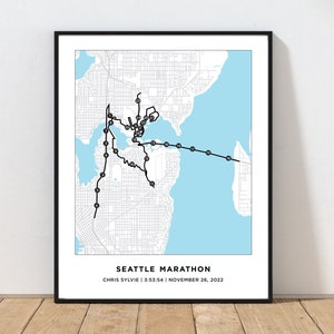 Seattle Marathon Course Map | Personalized Seattle Marathon Route Map ...