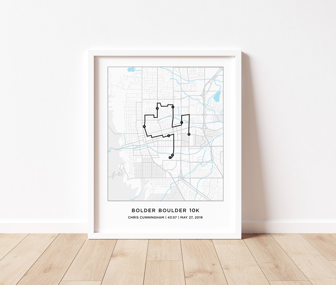 Bolder Boulder 10K Course Map | Personalized Bolder Boulder 10k Route ...