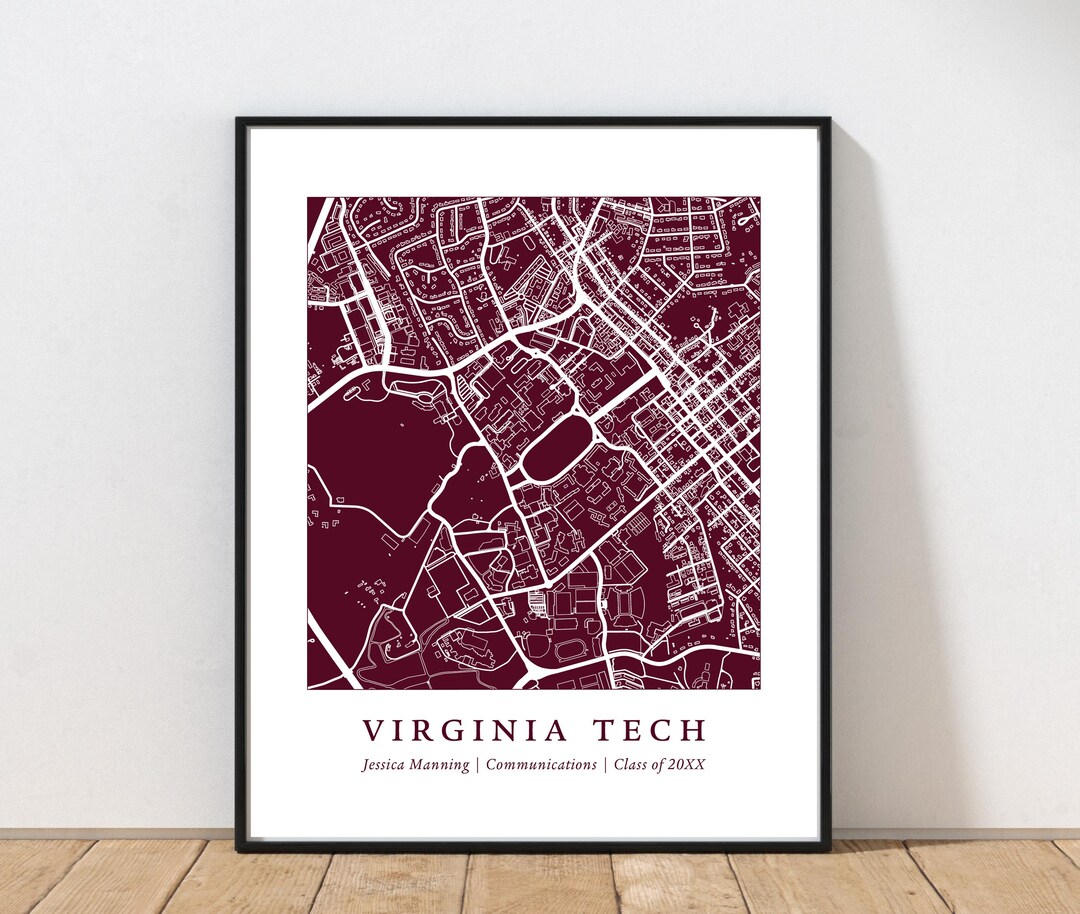Virginia Tech Graduation Map | Virginia Tech Map | College Graduation ...